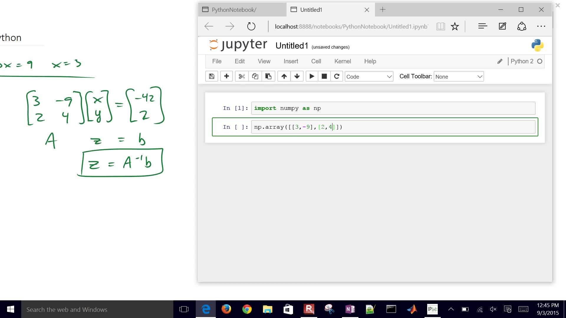 Solve Linear Equations With Python Maths Science